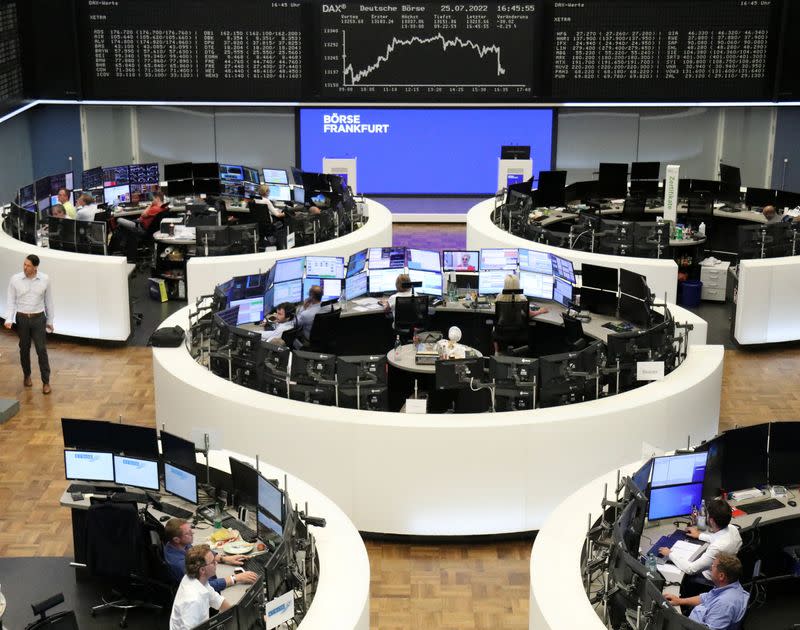Europe’s main stock markets steadied at the start of trading on Tuesday